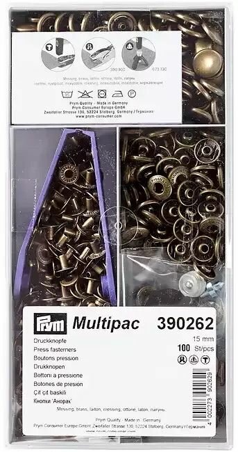390262 Кнопки Prym Multipac "Anorak" 15мм