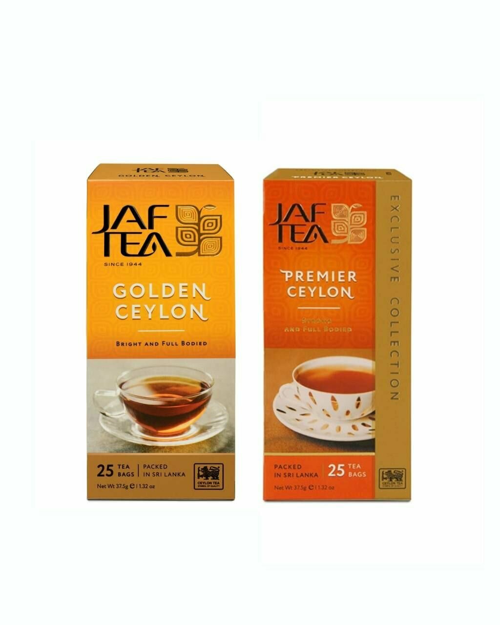 Черный чай Golden Ceylon/Premier Ceylon Jaf Tea, 2 шт по 25 пак