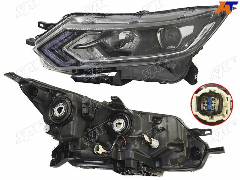 . SAT Фара для NISSAN QASHQAI 2017-2022гв левая галоген, LED