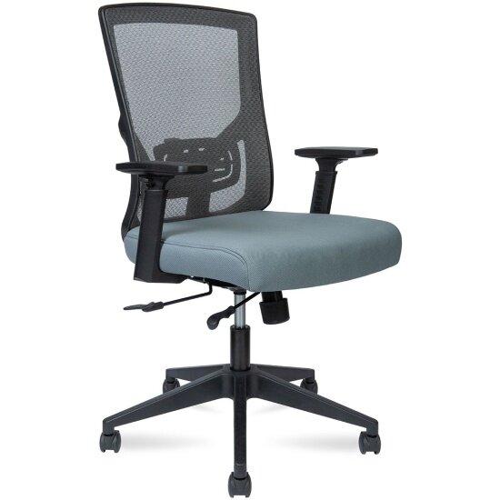 Кресло офисное Norden Гарда LB черный пластик / серая сетка / серая сидушка