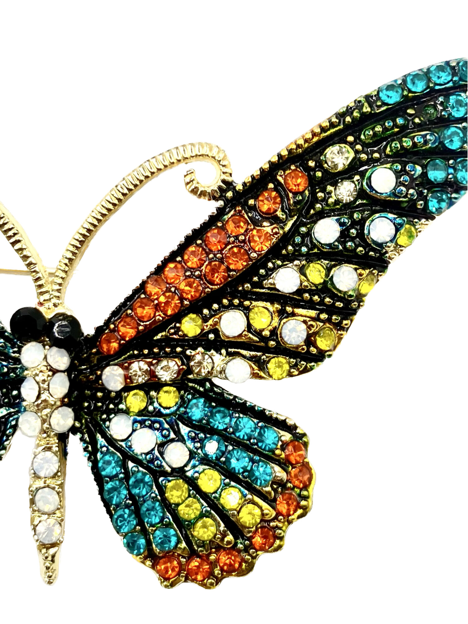 Брошь, кристаллы Swarovski, радуга — фото 1