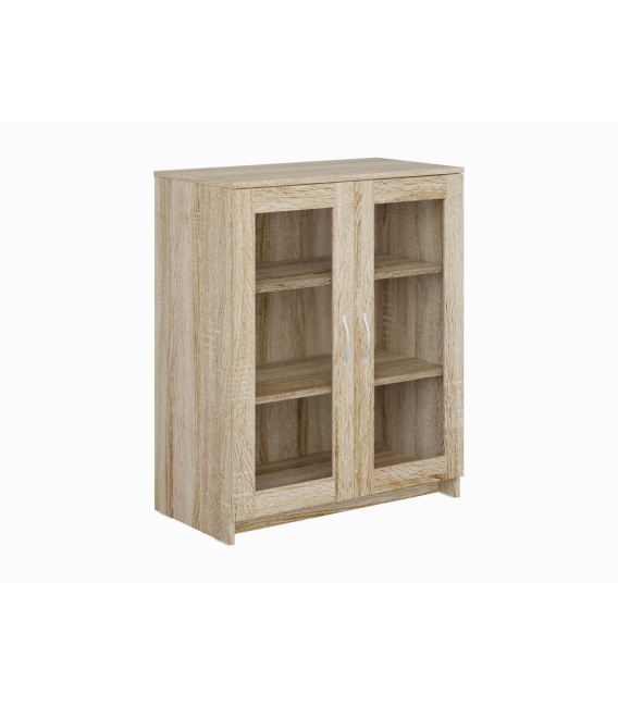 Тумба сириус двухдверная с двумя стеклянными дверьми, ДСП, цвет Дуб Сонома 2.02.03.360.3