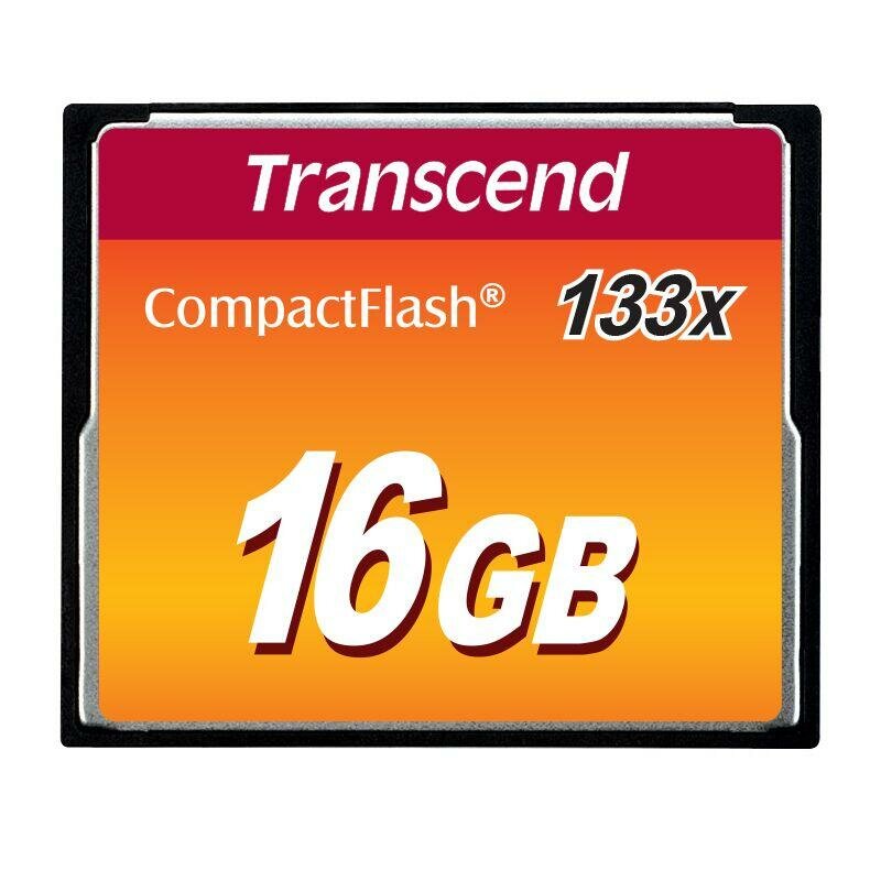 Карта памяти CompactFlash 16GB Transcend 133X TS16GCF133 (45/20 Mb/s)