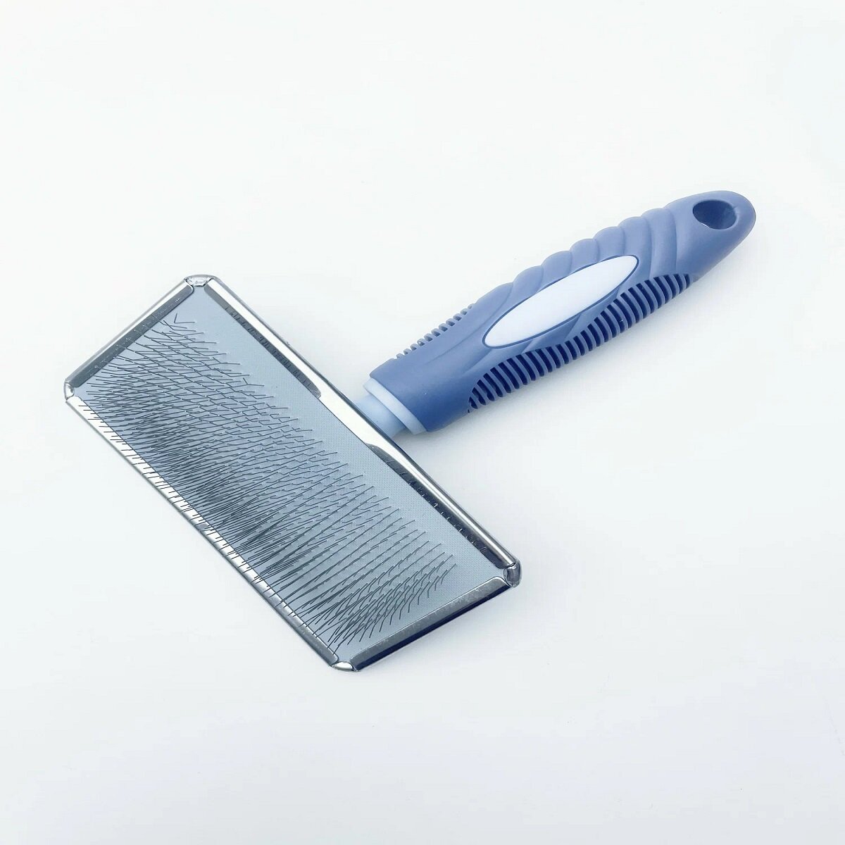 PET STAR Пуходерка металлическая M, 9*16.5см, цвет синий