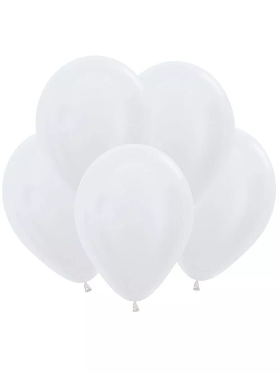 Белый, Перламутр / White, латексный шар (10"/25 см ) 100 шт. / SEMPERTEX, Колумбия