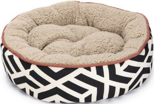 704789 Лежак ZICO круглый черно-белый 45х15см