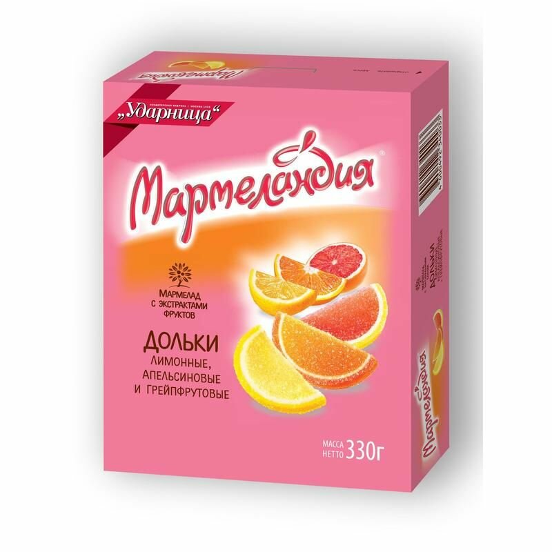 Мармелад "Фруктовые дольки" 330гр*4шт