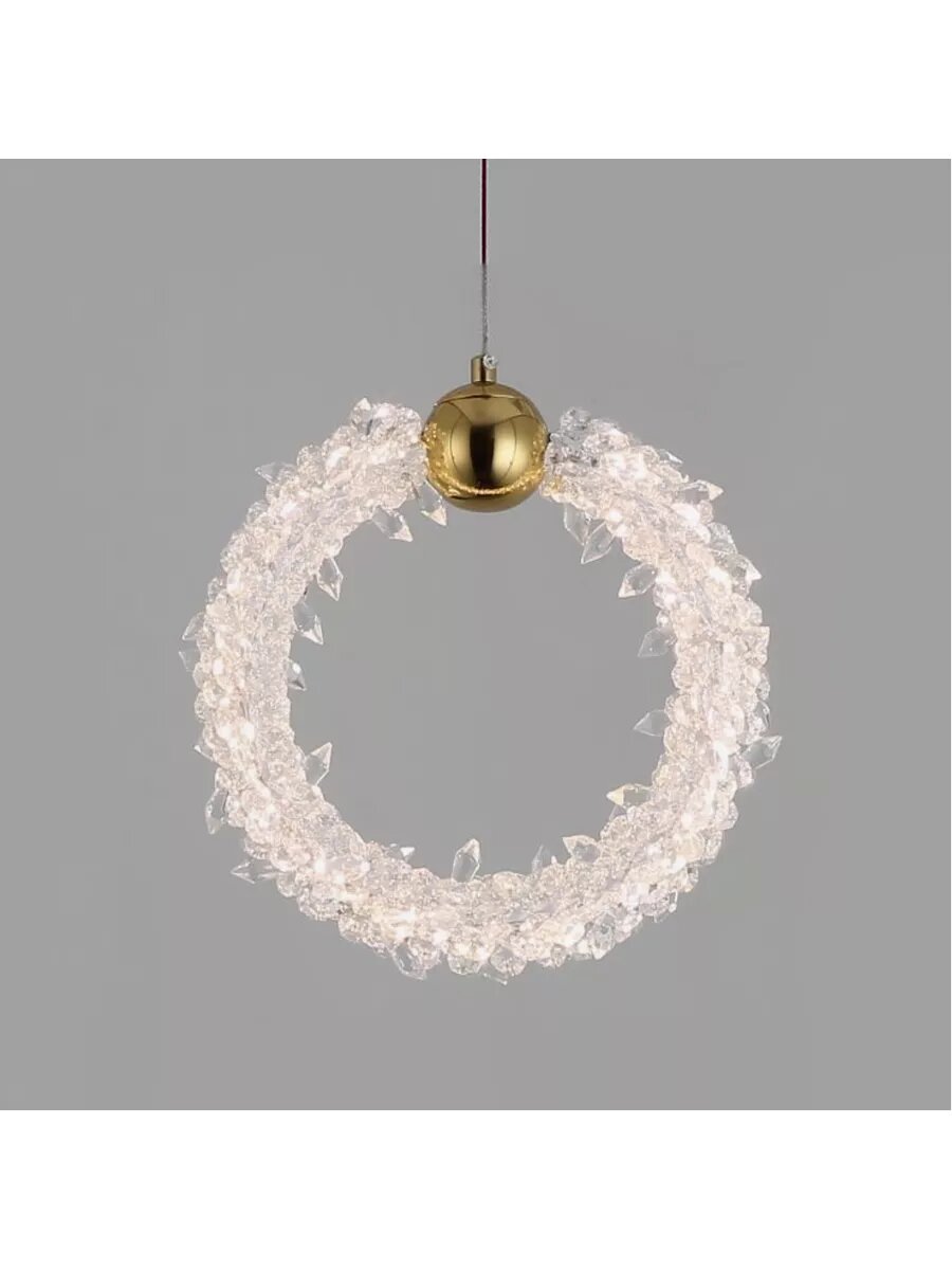 Подвесной светильник newrgy lighting 81557-D350, золотистый, латунь, матовое золото, цоколь LED, свет нейтральный белый, теплый белый, холодный белый, для гостиной