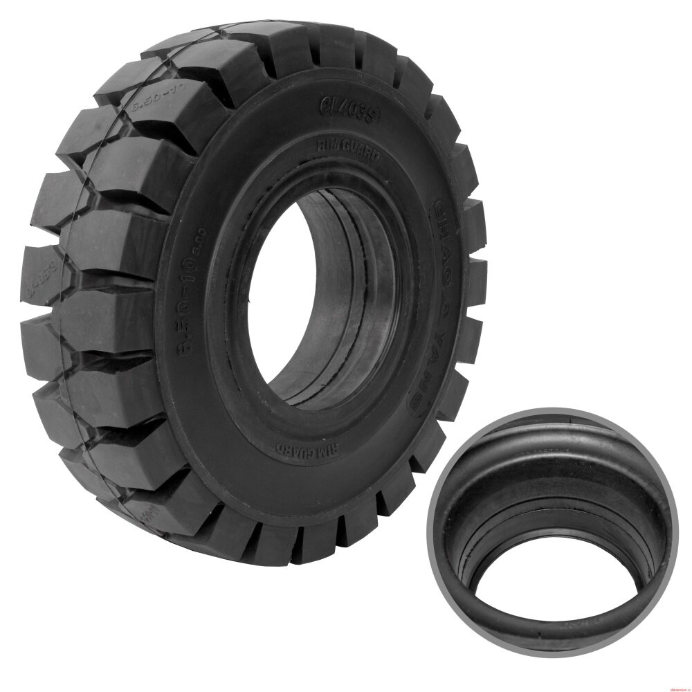 Шина цельнолитая с буртом 6.50-10 CHAOYANG (CL403S) PR5