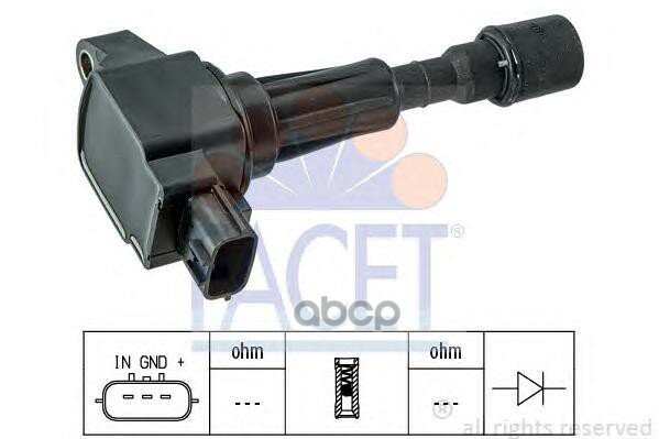 Катушка зажигания MAZDA 2 II 1.3 10, 07-06, 15 Facet арт. 96416