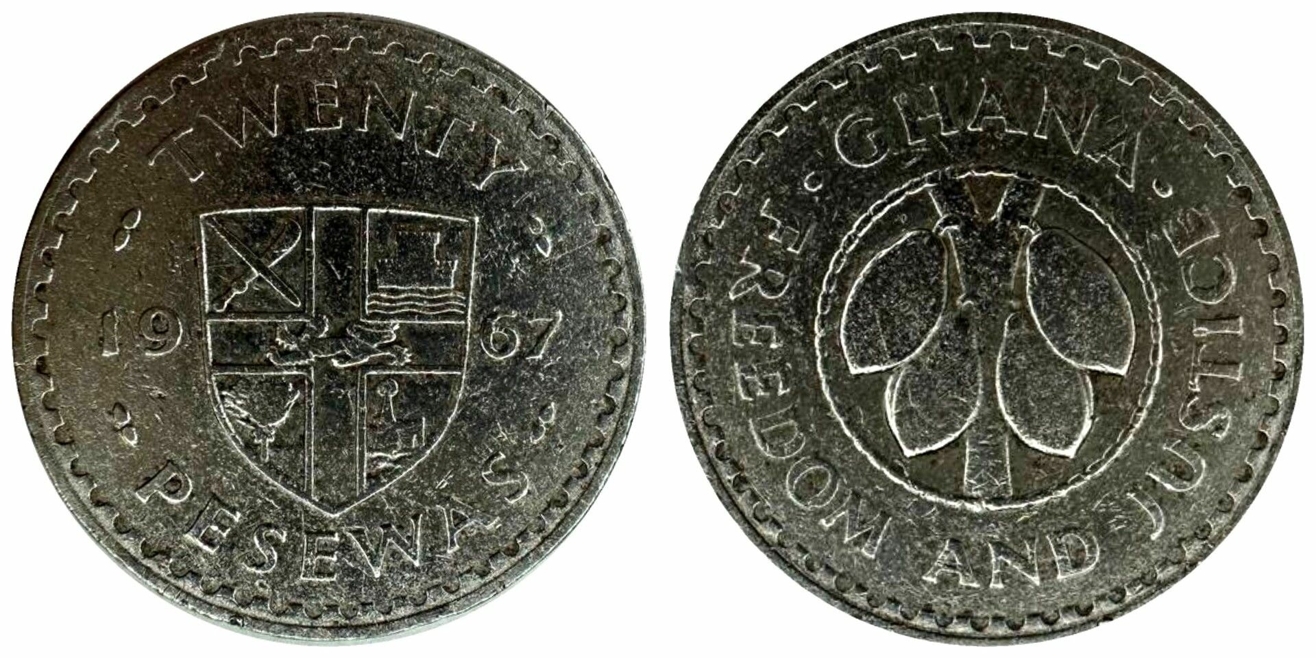 Гана 20 песев, 1967-1979 Какао VF