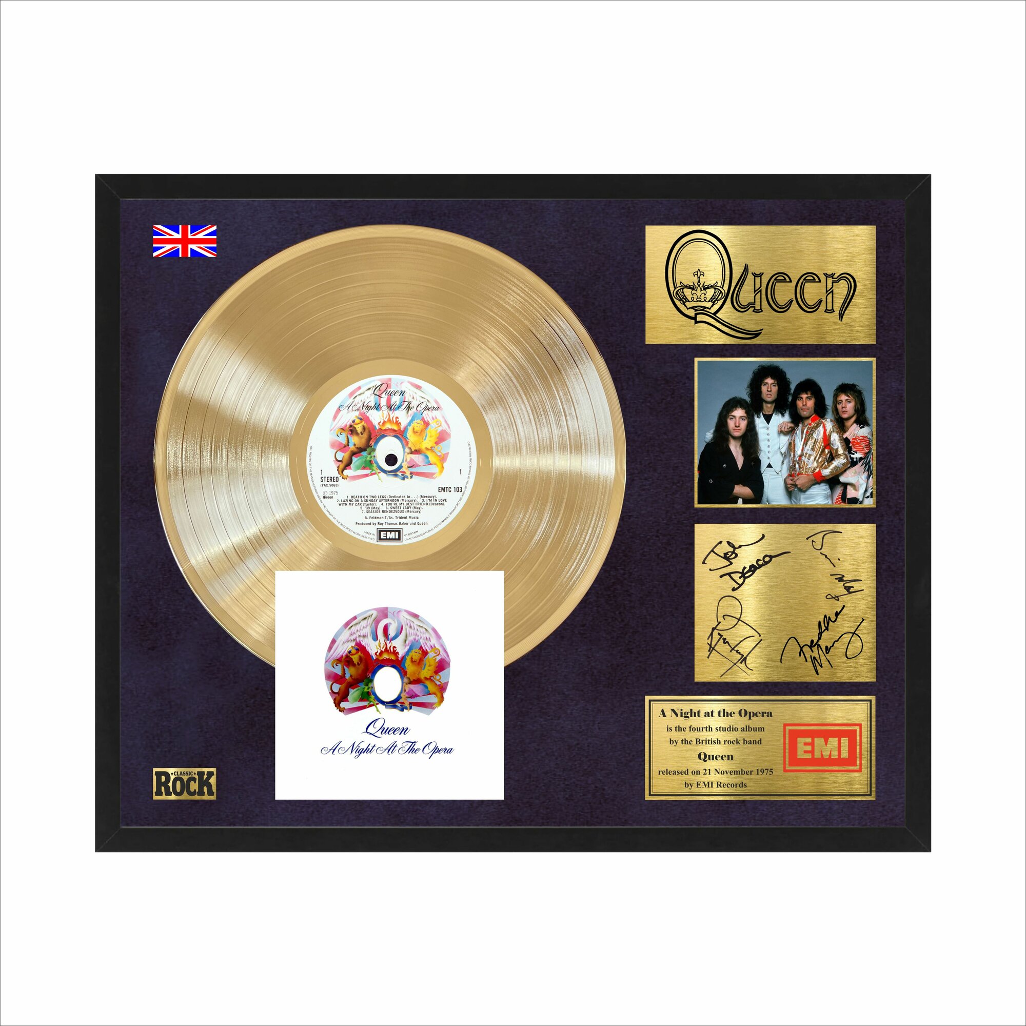 Виниловая пластинка Queen в рамке