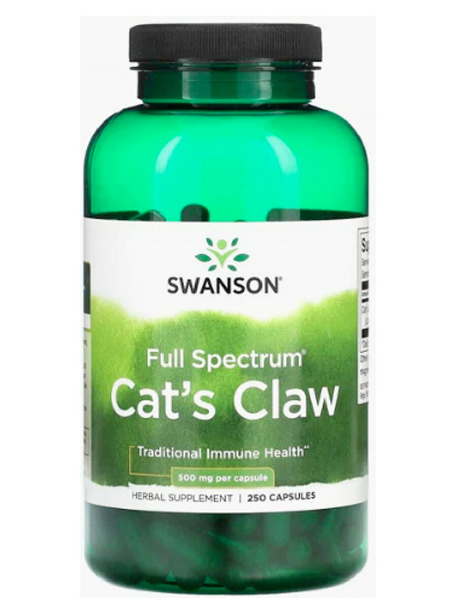 Swanson, Full Spectrum Cat' s Claw, 500 mg, 250 Capsules
