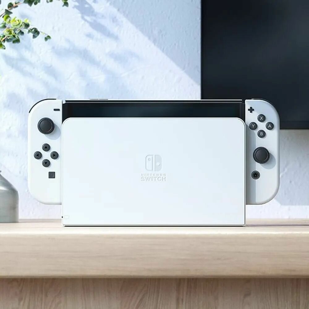 Игровая приставка Nintendo Switch OLED, 64 ГБ, цвет White / белый — фото 1