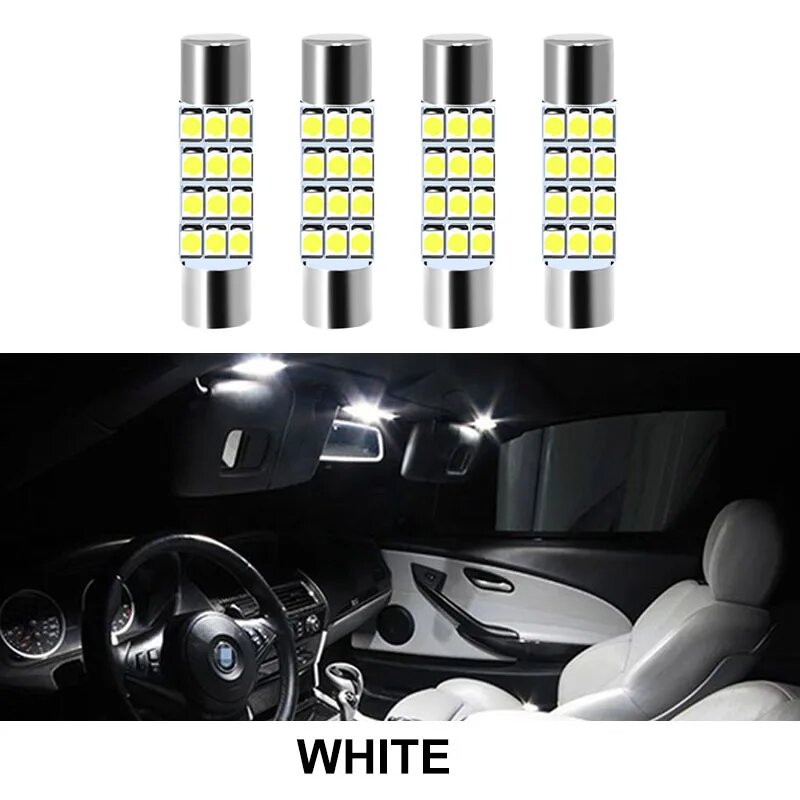 4 шт. 578 579 211-2 212-2 214-2 светодиодная лампа для Chevrolet Dodge Ford Edge Escape F-250 GMC салона автомобиля карта купола грузового освещения white