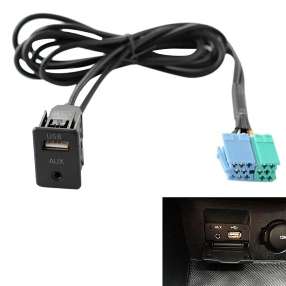 1,5 м ABS AUX USB-удлинительный кабель 3,5 мм + USB-порт AUX USB-кабель AUX USB-порт-адаптер для Hyundai Elantra