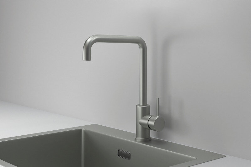Смеситель для кухонной мойки GRANULA Kitchen Space 7110, сталь матовая