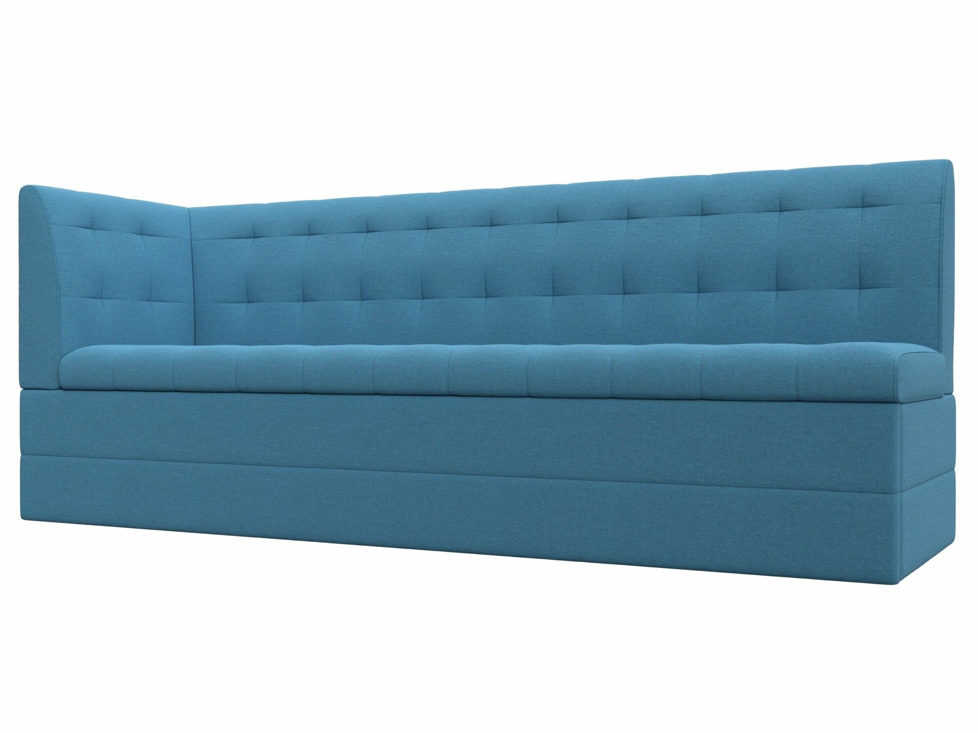 Диван кухонный прямой Бриз левый, рогожка, механизм дельфин, Хит Диванов