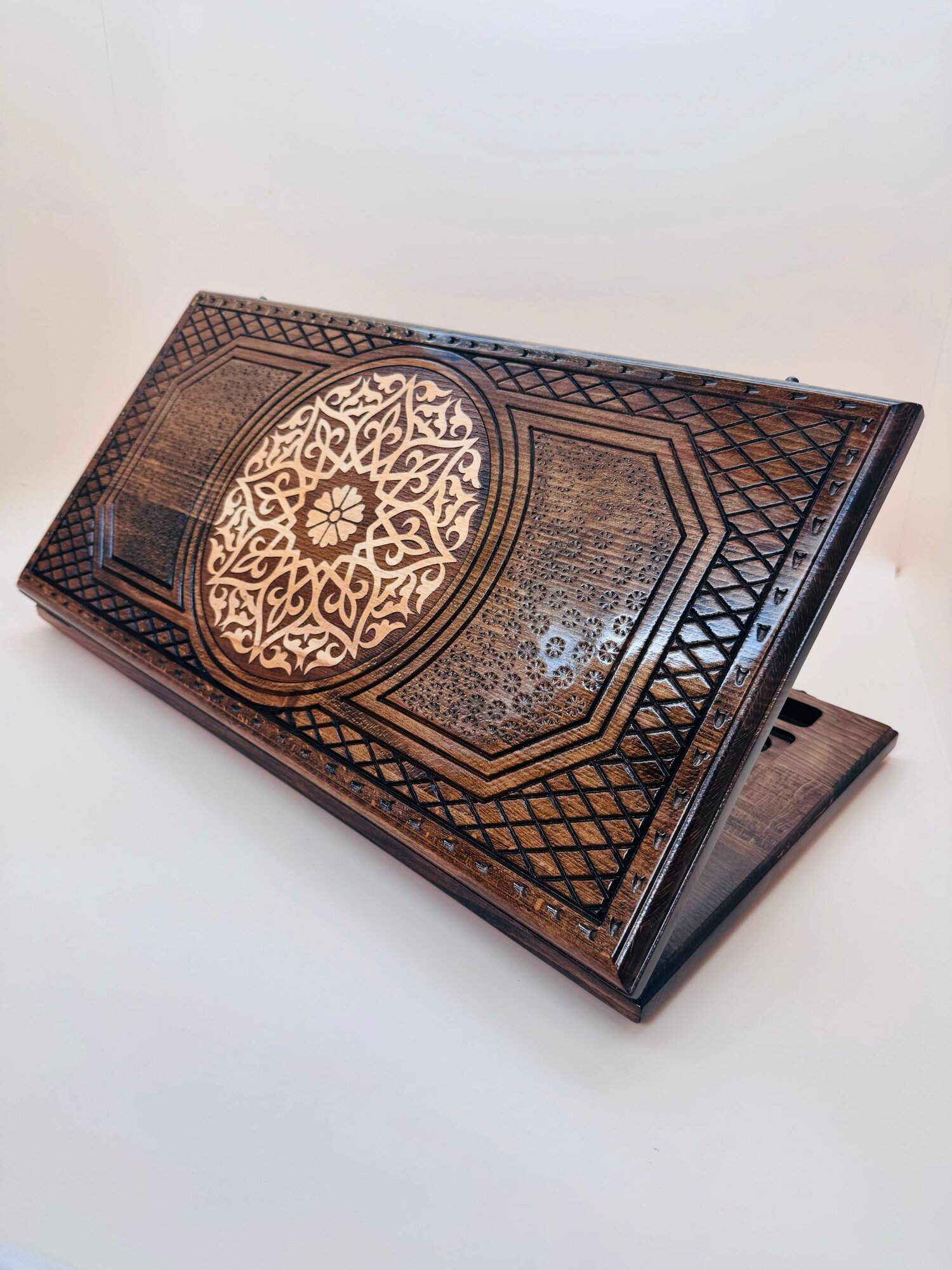 Нарды Деревянные Резные "Орнамент" большие 60х60 см