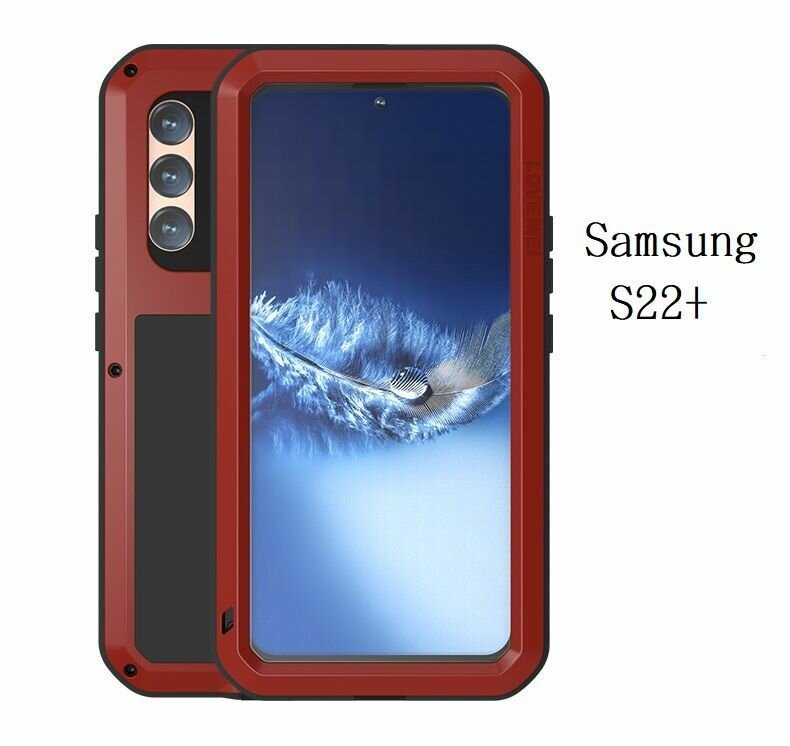 Чехол-ракушка MyPads для Samsung Galaxy S22 Plus, LOVE MEI мощный силикагелевый металлический