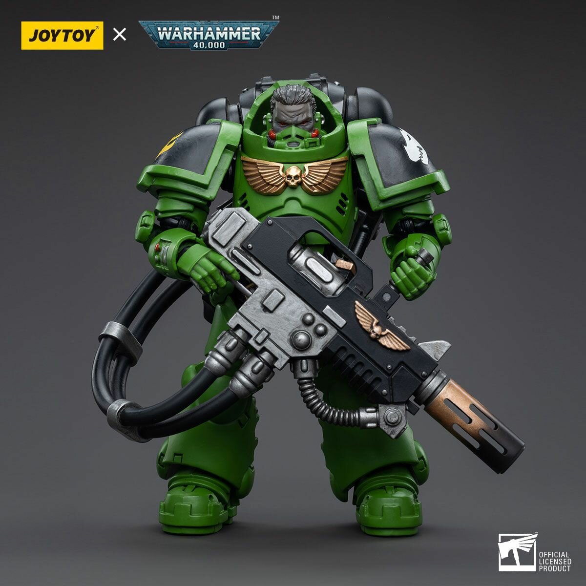 JOY TOY JT5253 5260 5277 Боевой молот 40k 1:18 Саламандерские ликвидаторы, подарок для мальчиков и девочек,1, JT5260 Брат т'рен, зеленый