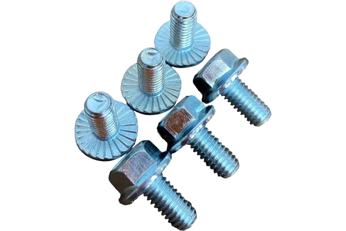 Болт 23 болта М6x16 с фланцем к. п.8.8 DIN 6921 ОЦ, резьба М6, длина 16 мм, 10 шт.