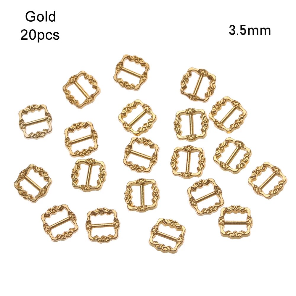 Металлические кнопки для кукол 20 шт. 3.5mm Gold