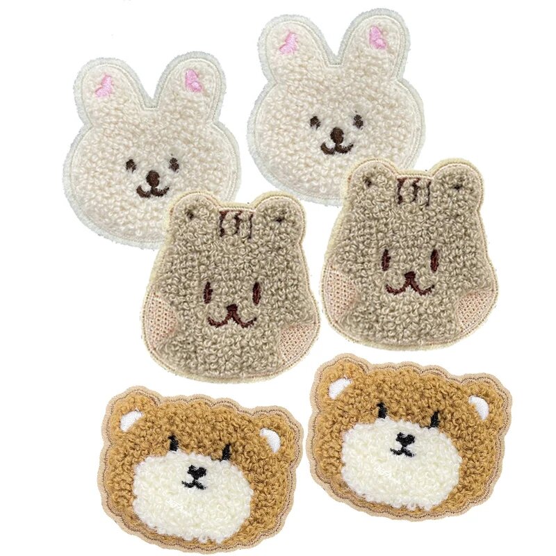 Набор из 6 штук, нашивки кролик и медведь Prajna 6PCS Mix