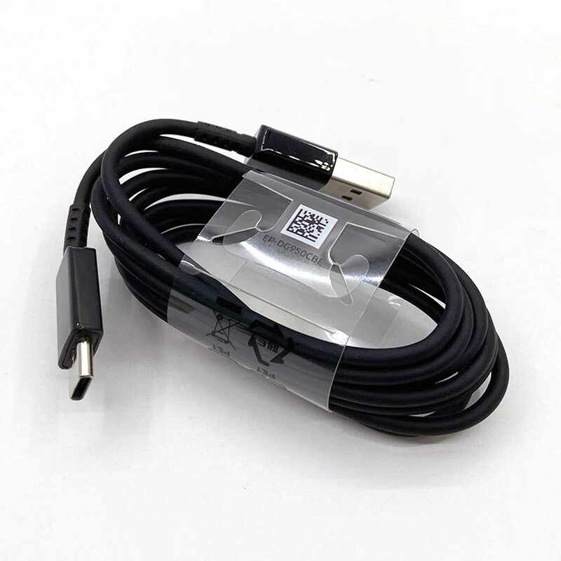 Кабель USB A Type-C для Samsung Galaxy S10 S9 S8 Plus A14 A13 A32 A42 A52 5G A31 A41 Note 8 9 10 Plus 2A Кабель для быстрой зарядки данных Black