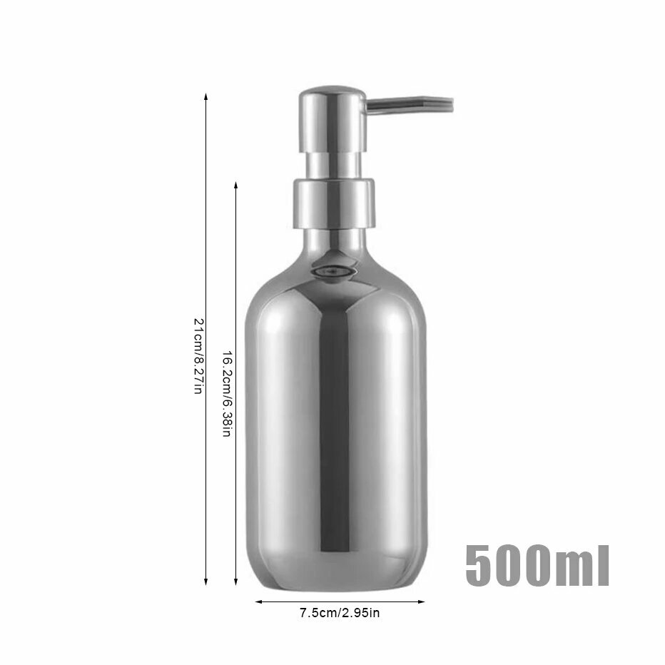 Диспенсер для мыла 500мл, серебряный, A
