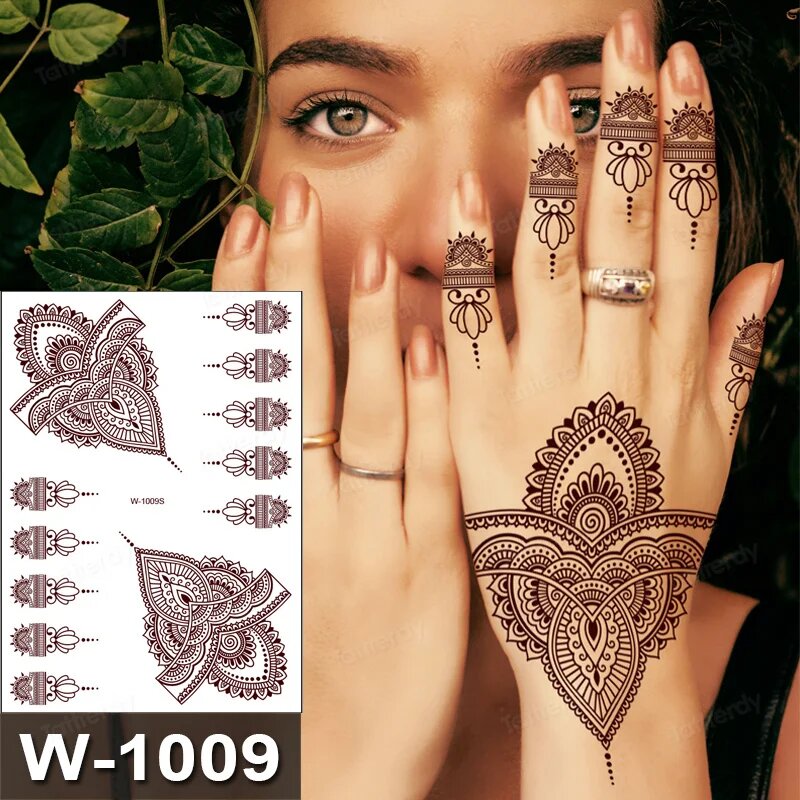 Временная татуировка хной Tattrendy белая w1009