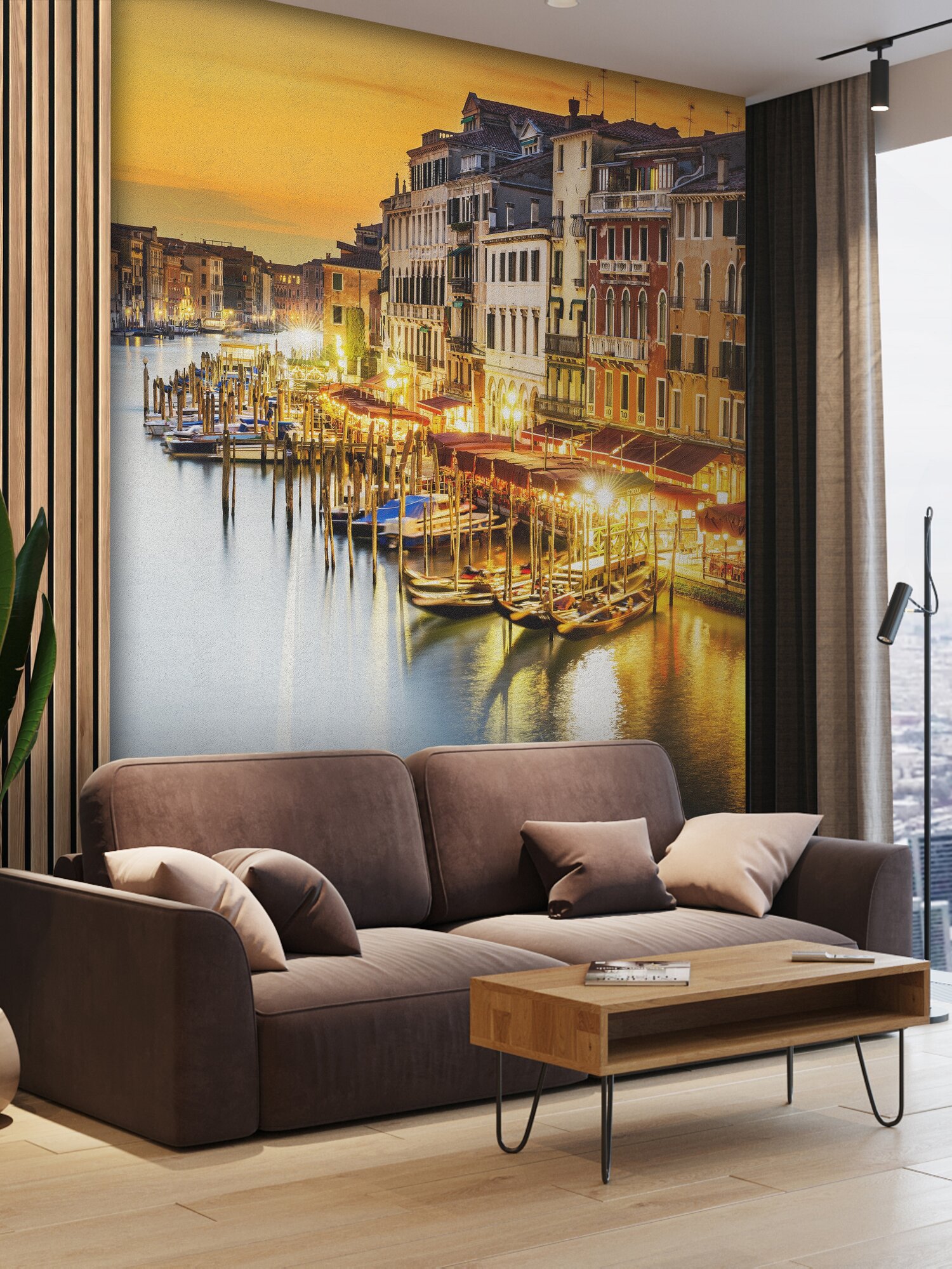 Фотообои 200 х 270 см "Венеция"/ Обои на стену, в гостиную, спальню, для кухни, в зал