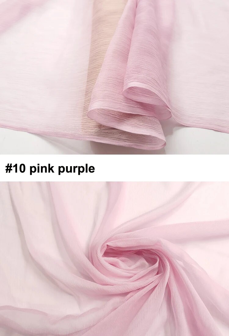Шелковая ткань жоржет FABRIC SHIPPER 1х1,3 м Розовый, No.10 pink purple