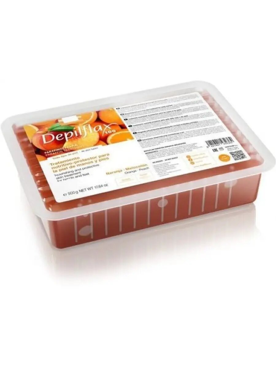 Горячий парафин косметический Depilflax 100, Персико-Апельсиновый, 500 гр