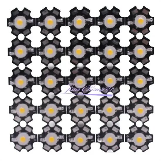 Желтые светодиоды TiaoChongYi 1W, 20mm Star PCB, 10шт