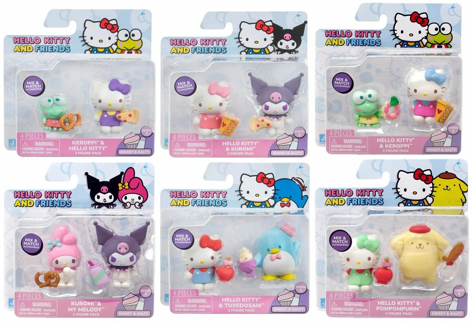 Игрушка Sanrio Hello Kitty & Friends Sweet & Salty Set of 12 Mini Figure 2-Packs