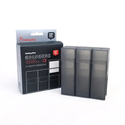 Коробка для хранения наждачной бумаги HOBBY MIO, органайзер для модельных аксессуаров, двойная сетка в сборе, строительные инструменты для моделирования, «сделай сам»