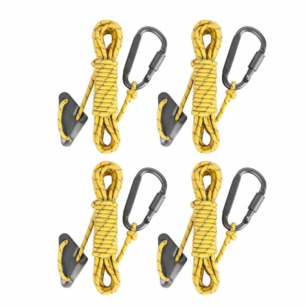 4 шт. Светоотражающие оттяжки для палатки с натяжителем