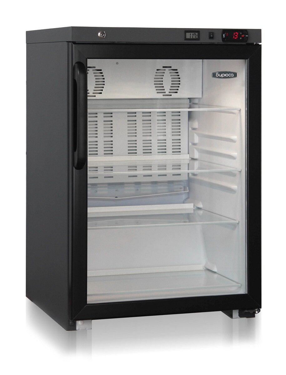 Холодильный шкаф-витрина BIRYUSA B-W154DNZ TCZV, объем 154л, черный