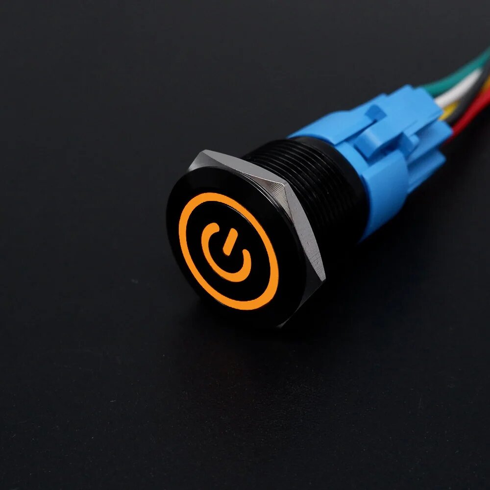 16 мм 19 мм 22 мм металлическая кнопка нажатия на выключатель питания светодиодный свет водонепроницаемый с проводом мгновенная закрепка 3в 6в 12в 24в 110в 220в