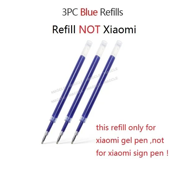 Xiaomi MJZXB01WC гелевая ручка 0,5 мм черная Синий, 3PCS Blue Ink