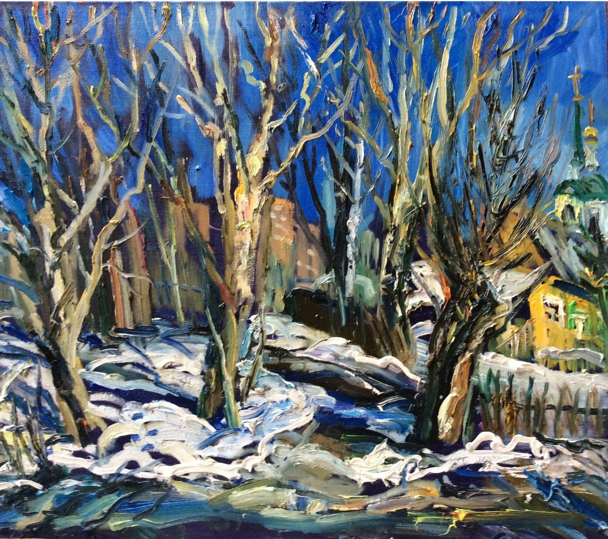 Ольга Симонова, Весенняя аллея (Лобненские зарисовки), 2016