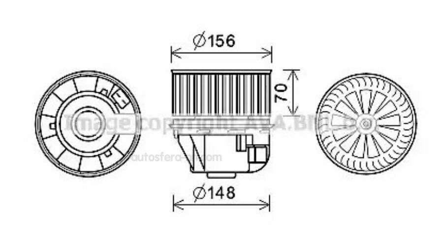 AVA FD8612 Вентилятор системы кондиционирования