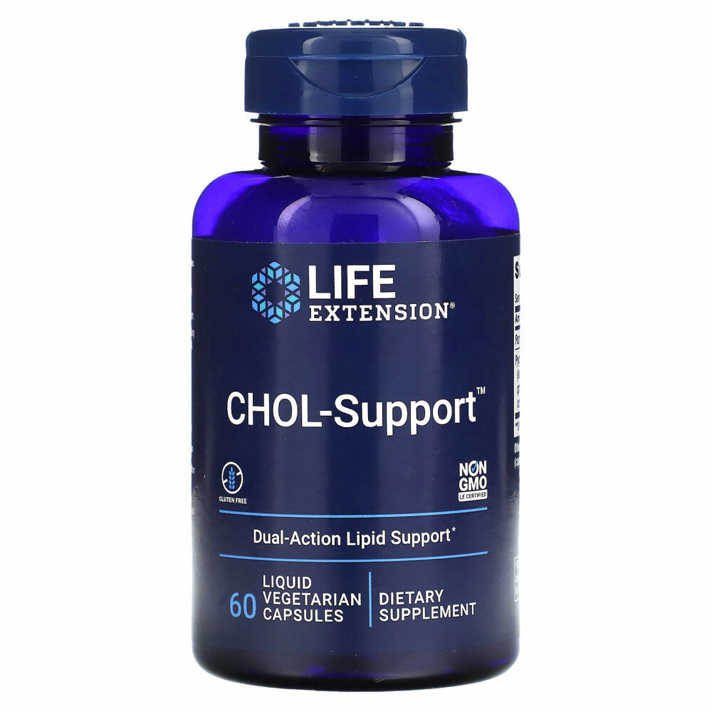 Life Extension, CHOL-Support™, 60 вегетарианских капсул с жидкостью