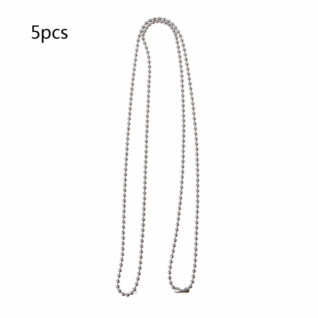 5 цепочек из нержавеющей стали (диаметр 2 мм * длина 71 см)