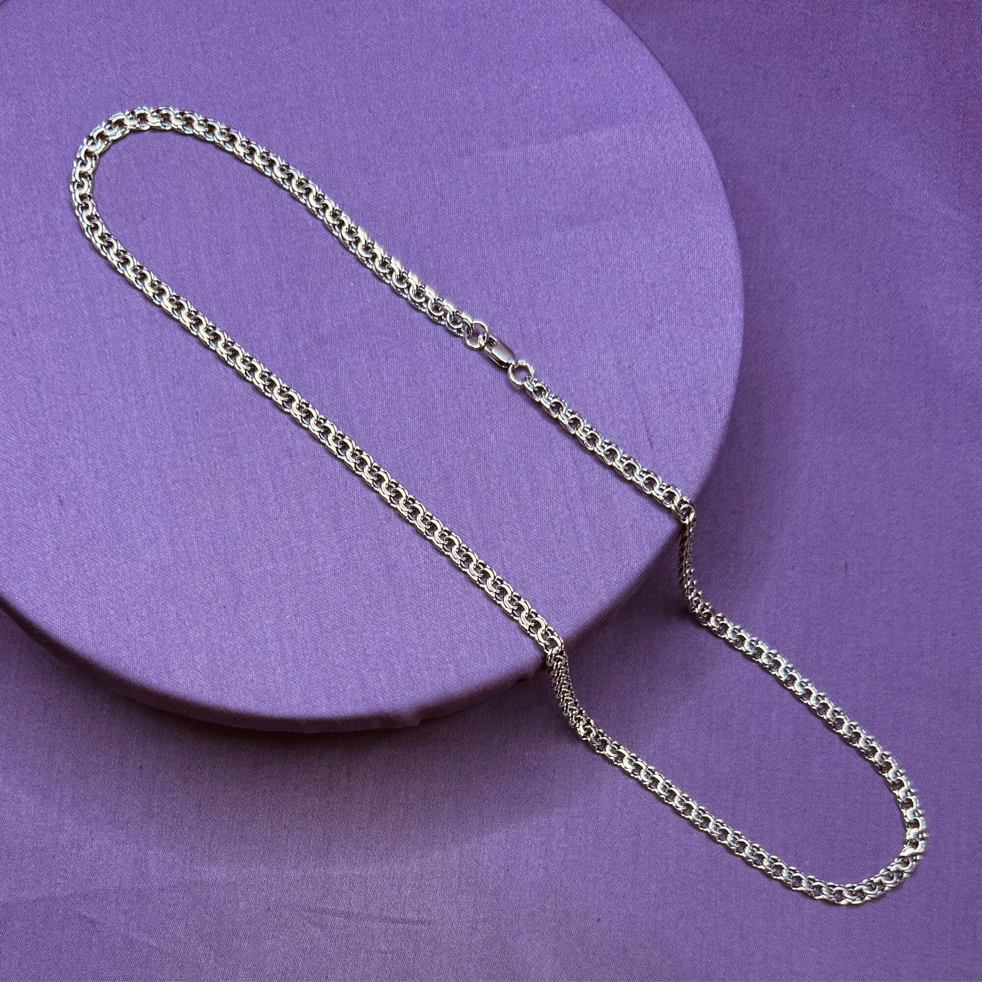 Цепь серебро, 925 проба, чернение