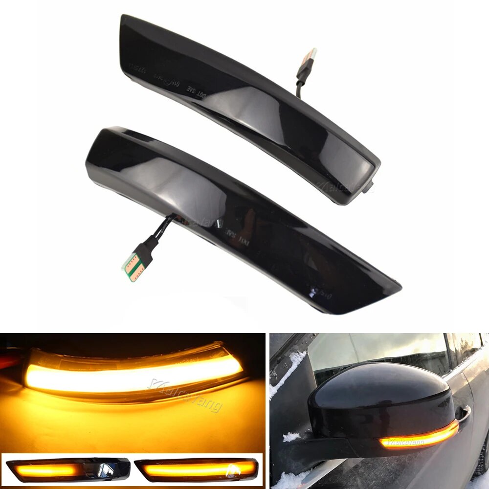 Динамический поворотный сигнал, последовательный боковой зеркальный световой Dynamic Yellow