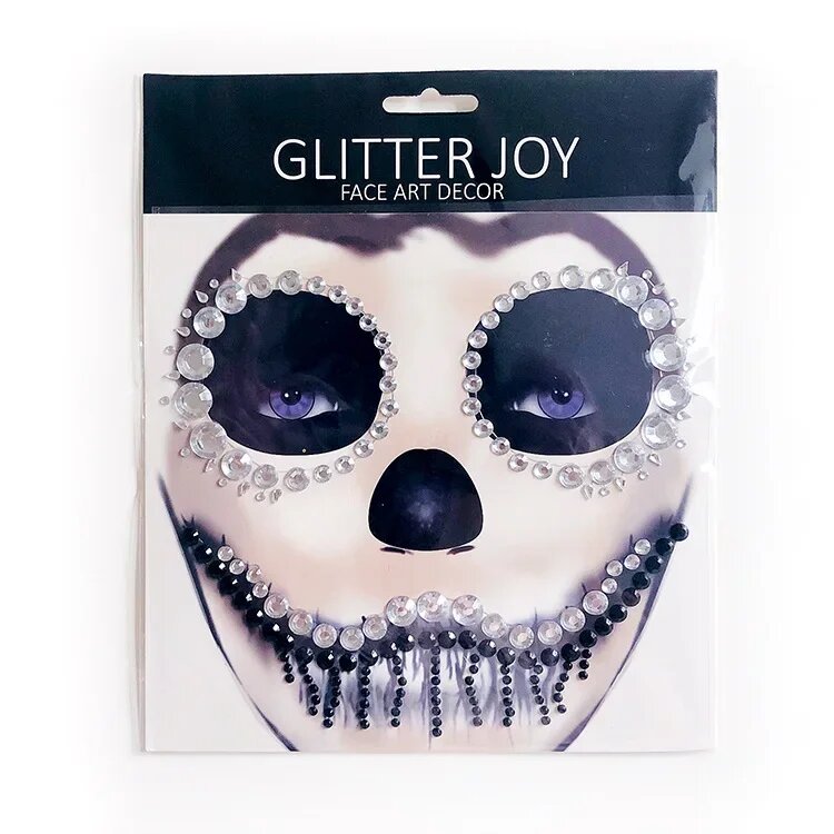 Декор для лица Glitter Joy, череп, Цвет: MP1339H9