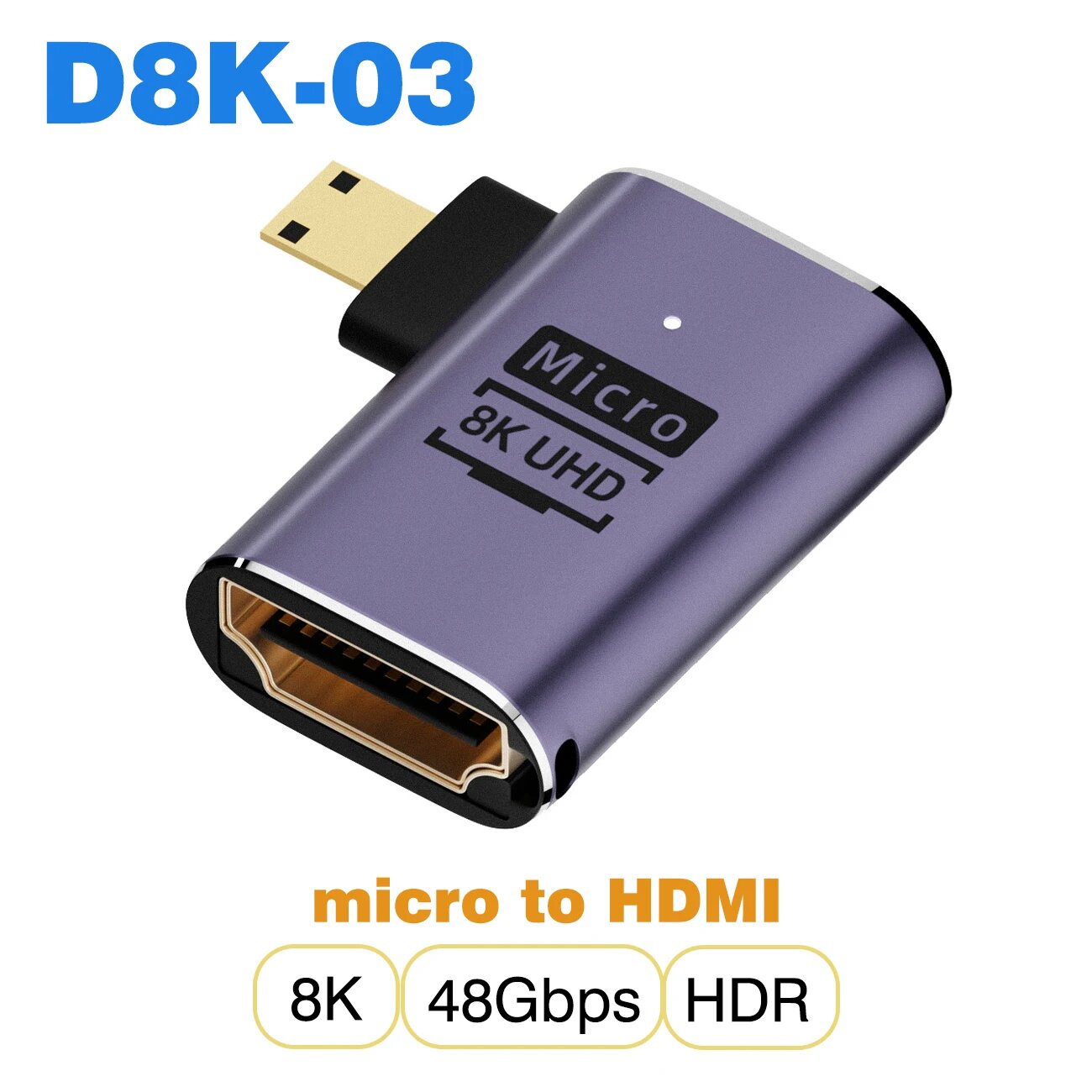 NNBILI HDMI адаптер 90/270 градусов mini/micro 8K 4K