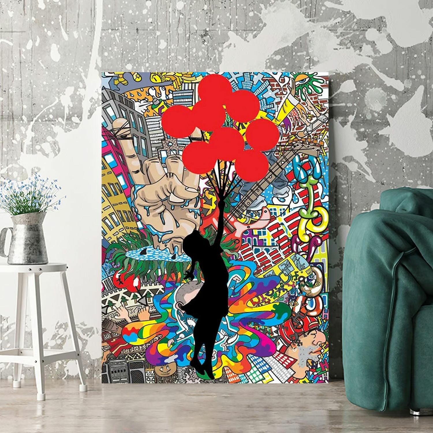 Бэнкси постер, картина Banksy, 60х80 см.